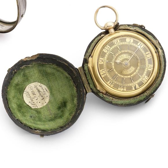 Bonhams : Scrivener. A fine early 18th century 22ct gold pair case ...