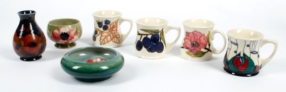 Bonhams : A group of Moorcroft pottery