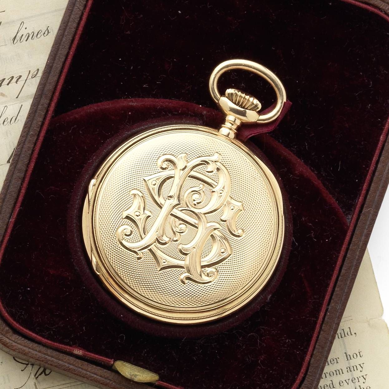 Patek Philippe. A late 19th century 18ct gold keyless wind half hunter ...