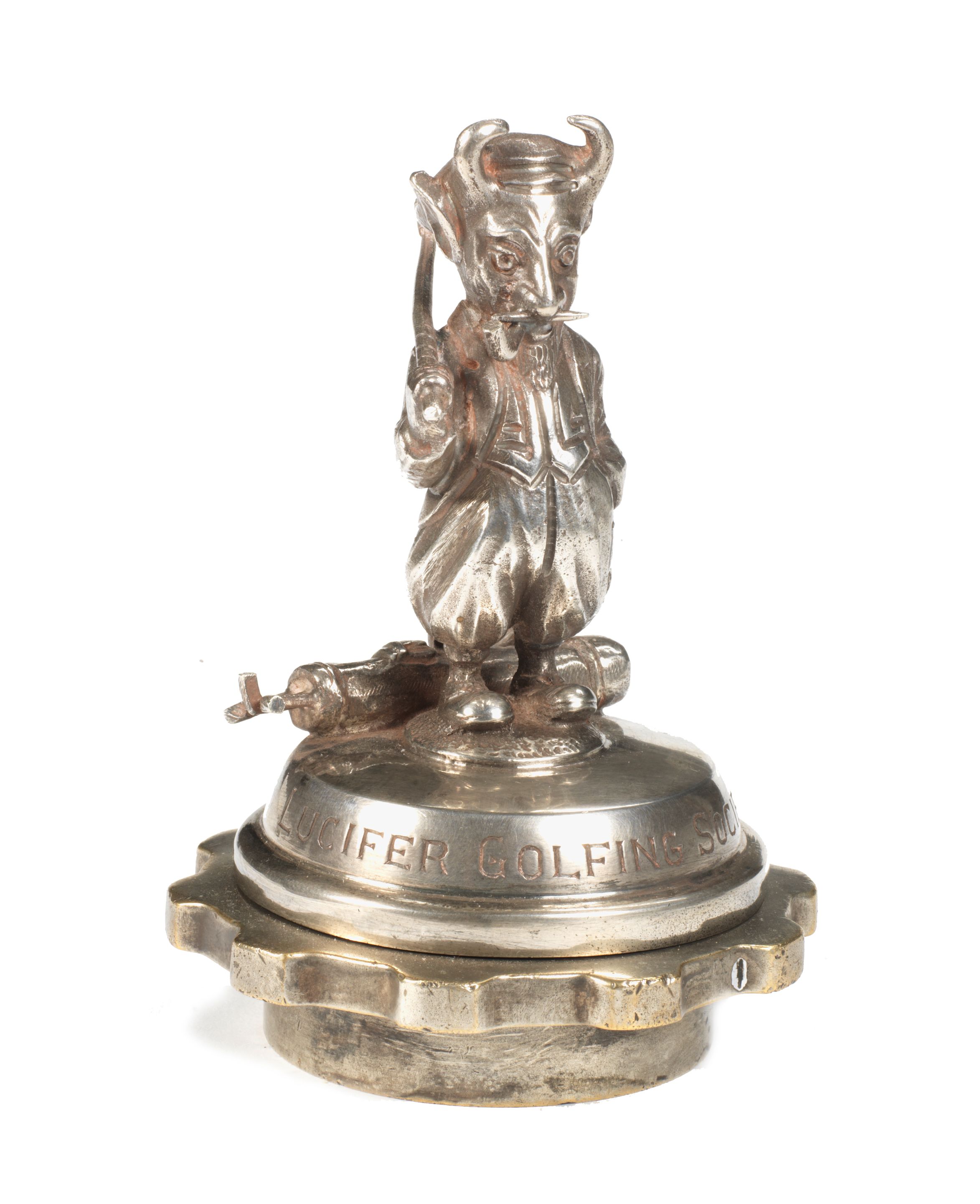 Bonhams Cars : A 'Lucifer Golfing Society' car mascot, British, 1921,