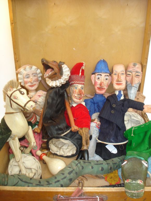 Bonhams : A good set of Victorian Punch and Judy puppets lot