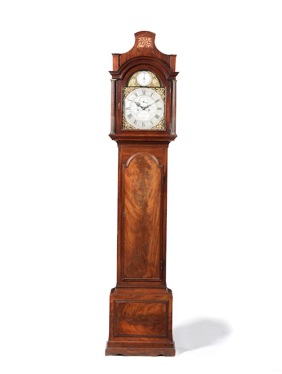 Bonhams : A late 18th century mahogany longcase clock signed Daniel ...