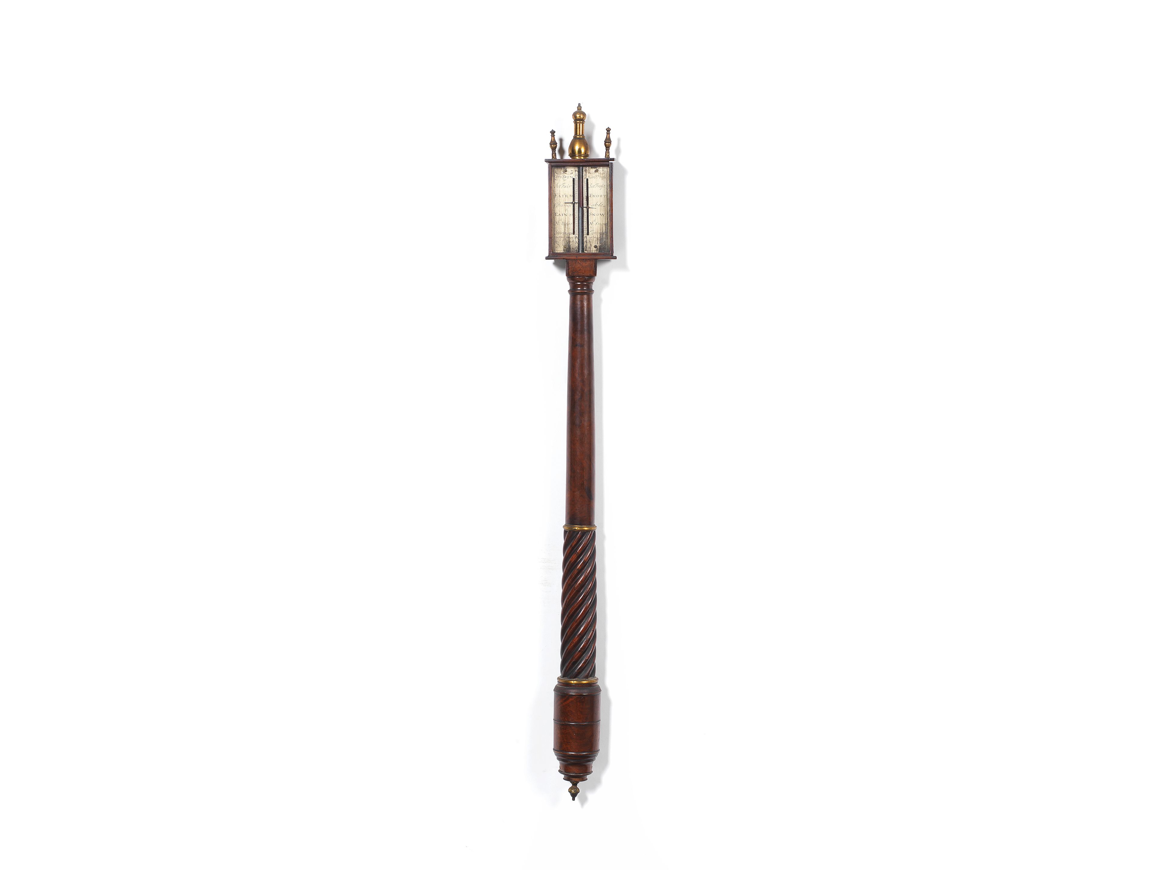 Bonhams : A rare early 18th century walnut stick barometer in the ...