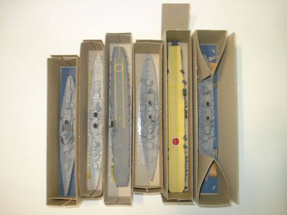 Bonhams : Collection of 1/1200 scale model Waterline Warships approx 70