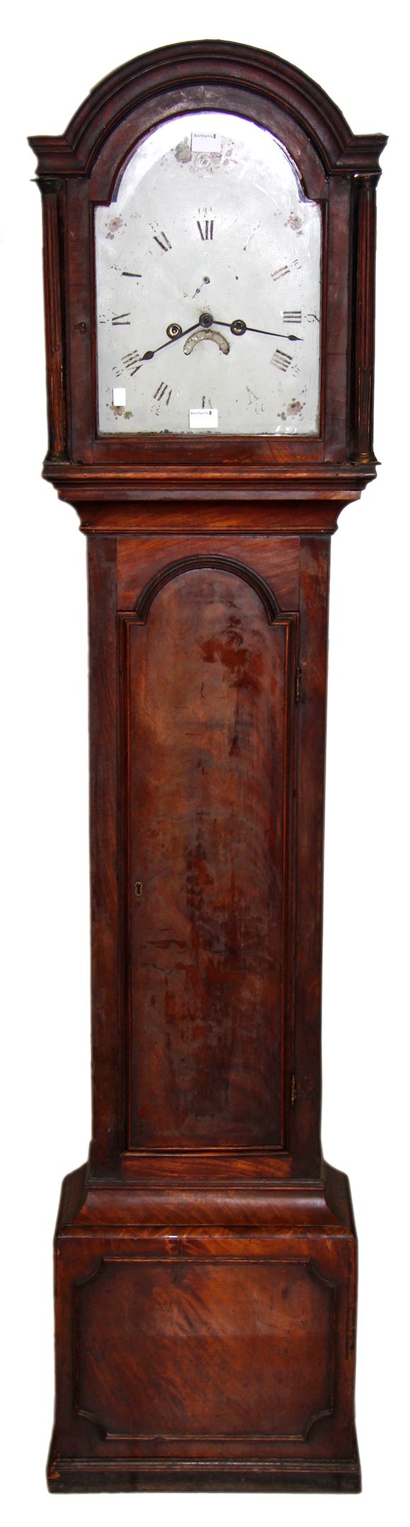 Bonhams : A late 18th Century mahogany longcase clock, the 12" painted ...