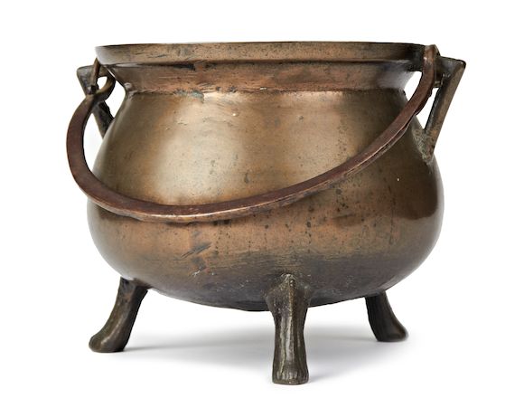 Bonhams : A 17th century leaded bronze cauldron, probably Continental