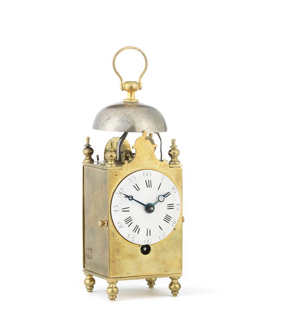 Bonhams : A rare mid 18th century French striking Capucine travelling clock
