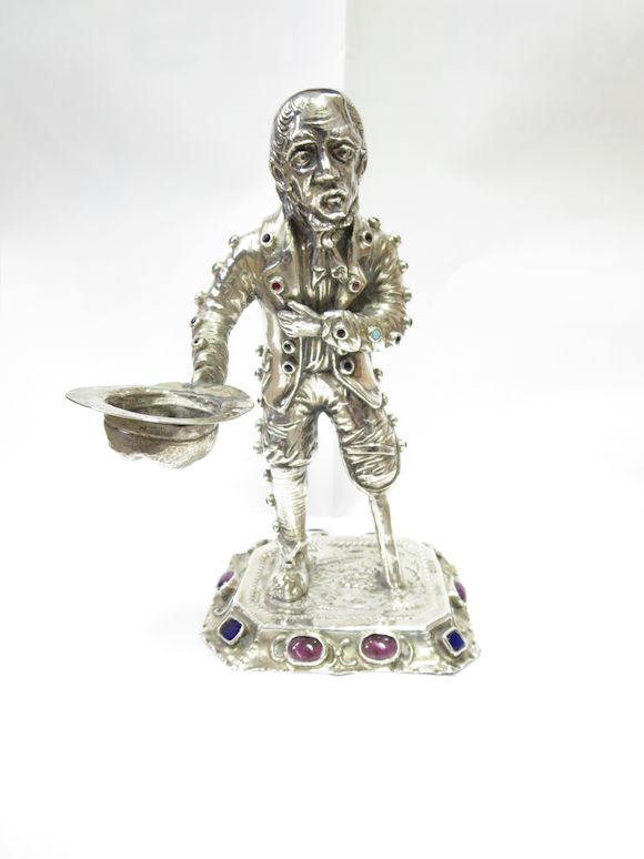 Bonhams : A continental silver figure stamped 930, with import mark F ...
