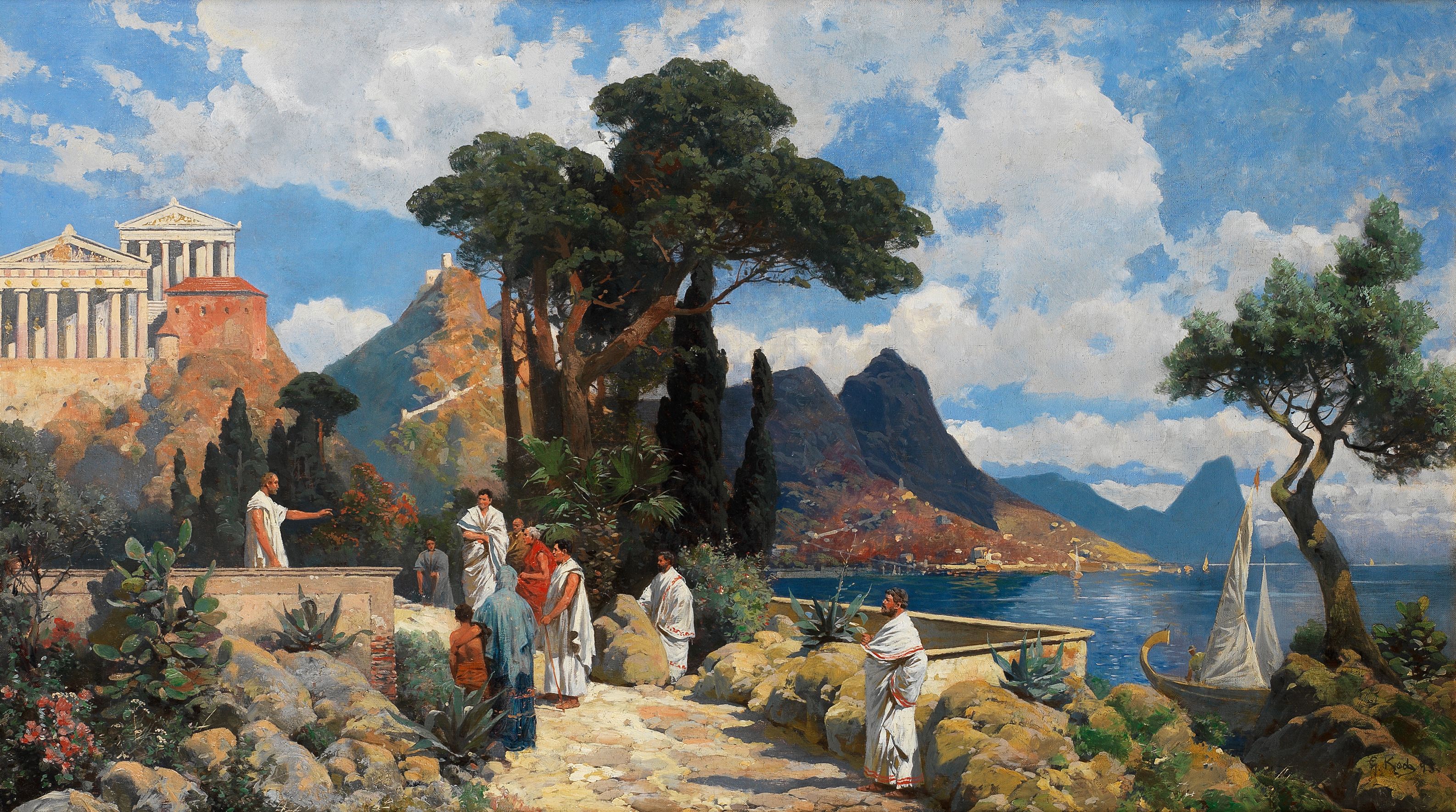 Bonhams : George Karl Koch (German, 1857-1930) A debate in ancient times