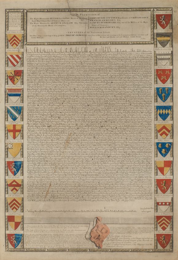 Bonhams : MAGNA CARTA By Permission of [...the named...] Trustees of ...