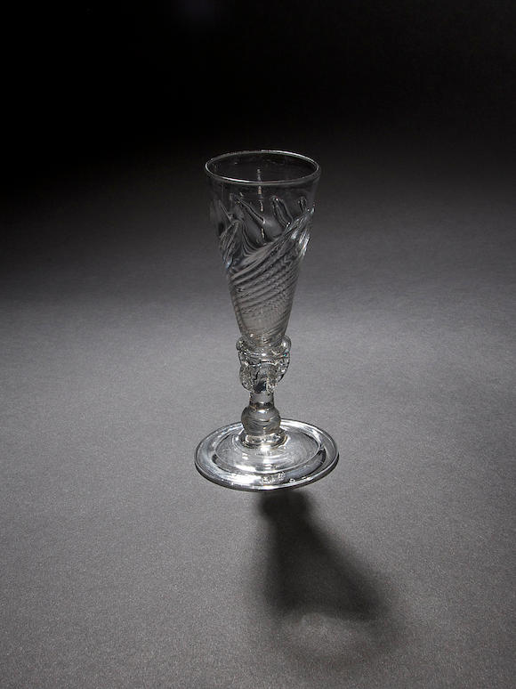 Bonhams A Propellor Knop Dwarf Ale Glass Circa 1720
