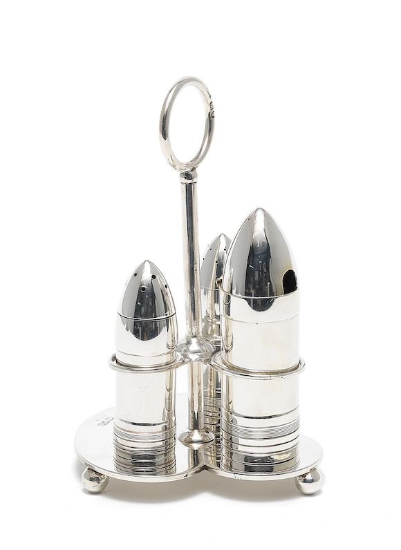 Bonhams : A Victorian/Edwardian silver novelty "bullet" cruet by ...