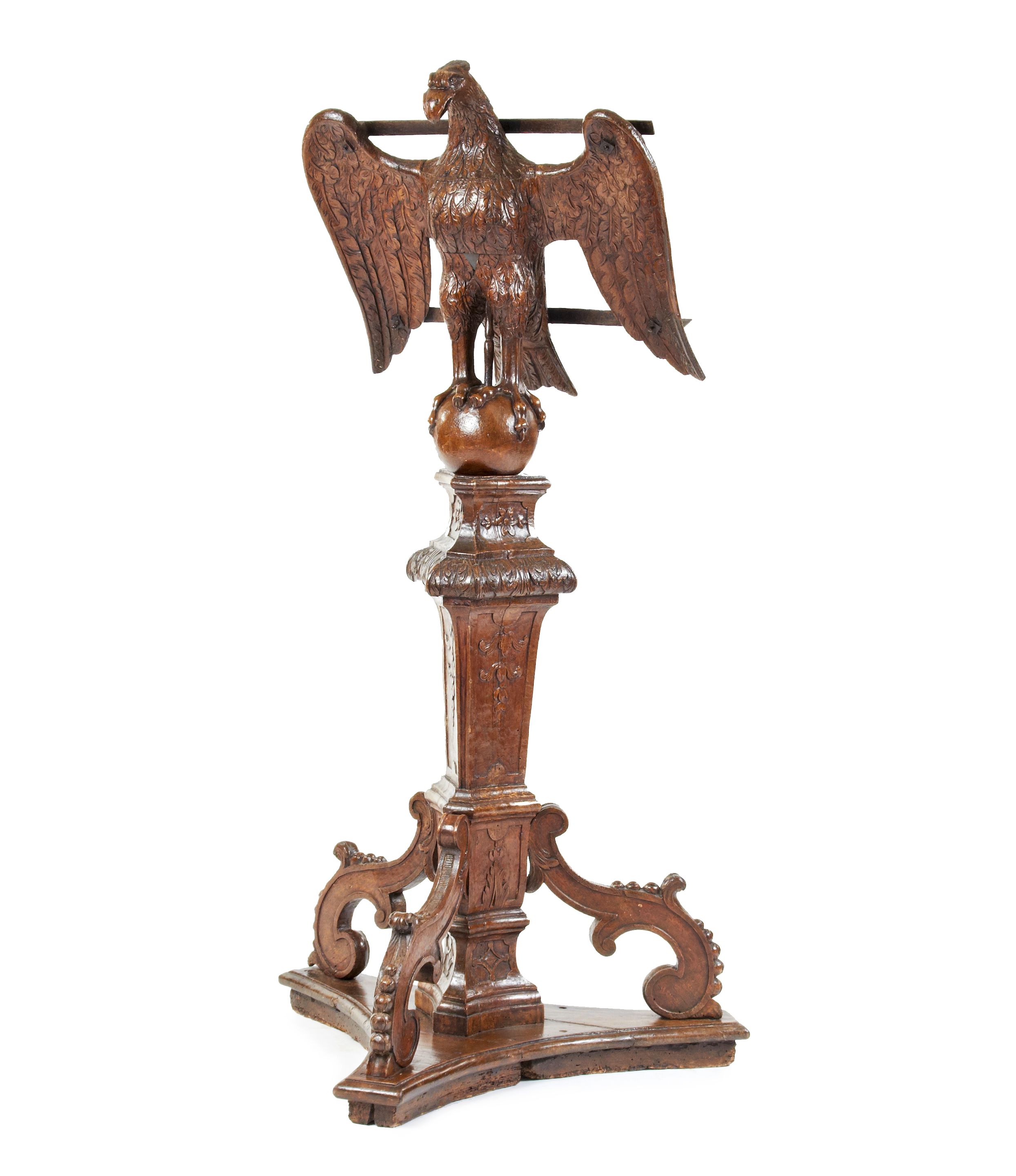 Bonhams : An 18th century carved beech revolving lectern, Italian