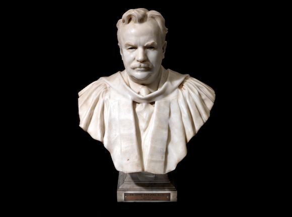 Bonhams : An early 20th century sculpted white marble bust of Sir John ...