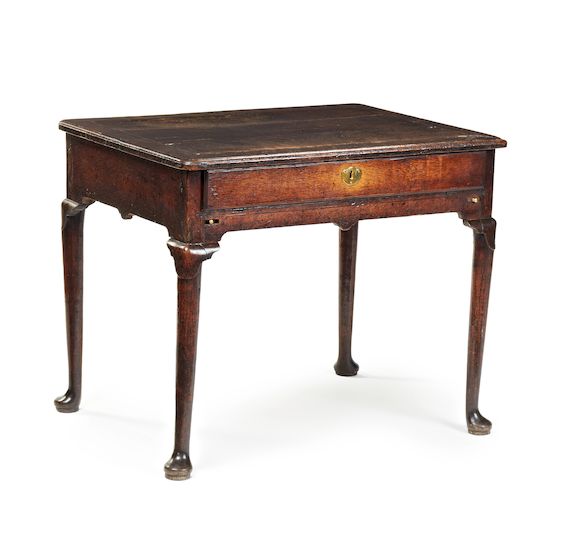 Bonhams : An unusual George II oak side table with fitted interior ...