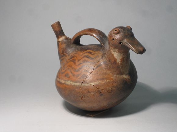 Bonhams : A Vicus pottery bridge-spout vessel, Pre-Columbian Peru ...