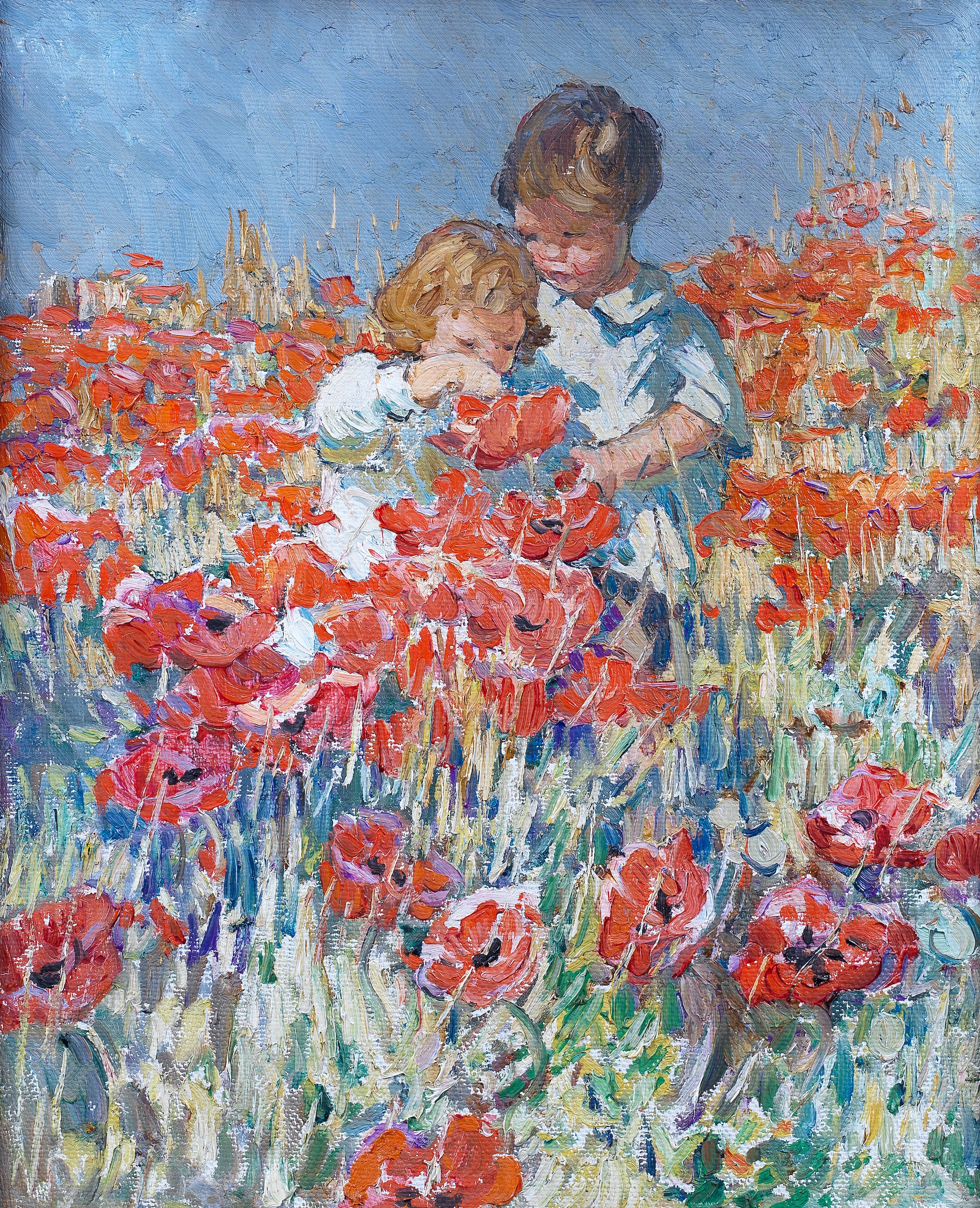 Bonhams : Dorothea Sharp, RBA, ROI (British, 1874-1955) Among the poppies