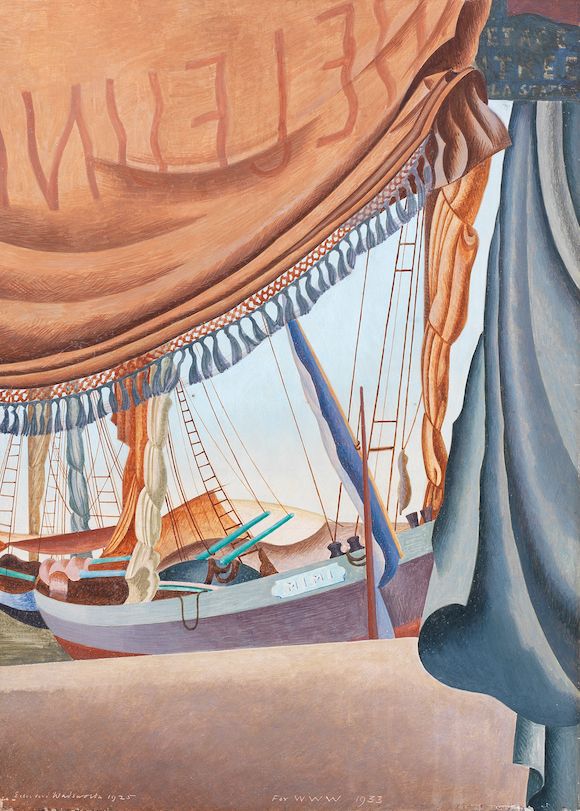 Bonhams : Edward Wadsworth (British, 1889-1949) St Tropez III 53.3 x 38 ...