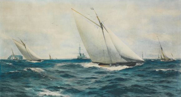 Bonhams : After John Fraser The Race for the Cup Photogravure with ...