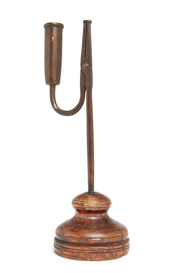 Bonhams : An early 19th century iron and turned ash table rushnip ...