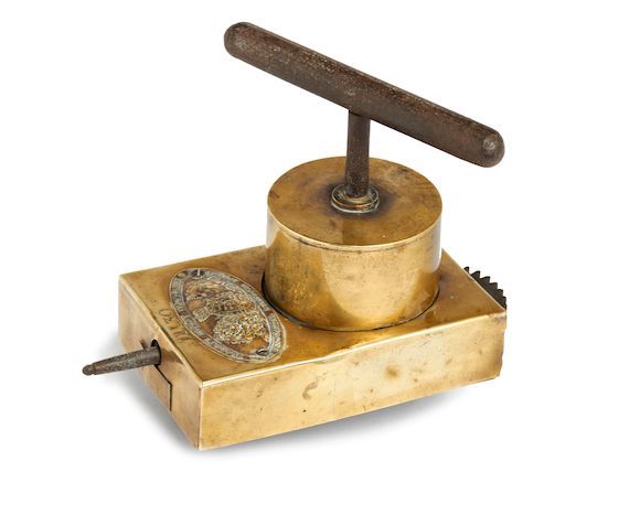 Bonhams : A 19th century brass and iron clockwork spit jack or a Pearse ...