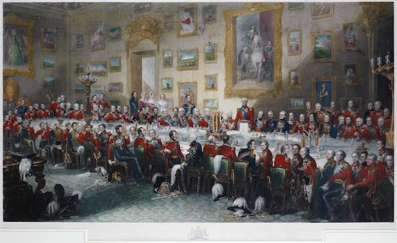 Bonhams : After William Salter The Waterloo Banquet 1836 Handcoloured ...