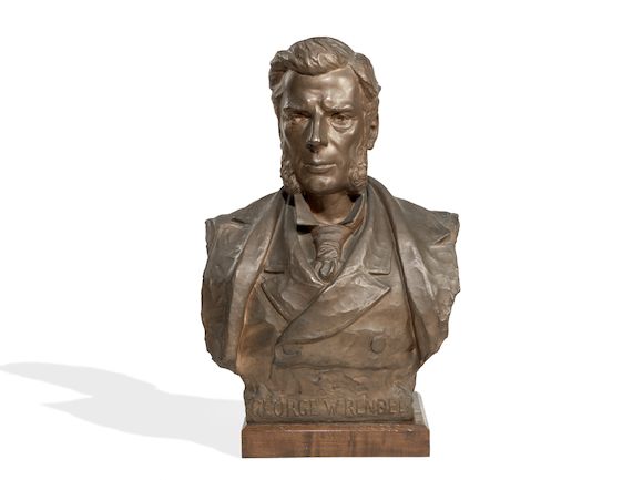 Bonhams : A late 19th bronze bust of George Wightwick Rendel (British ...