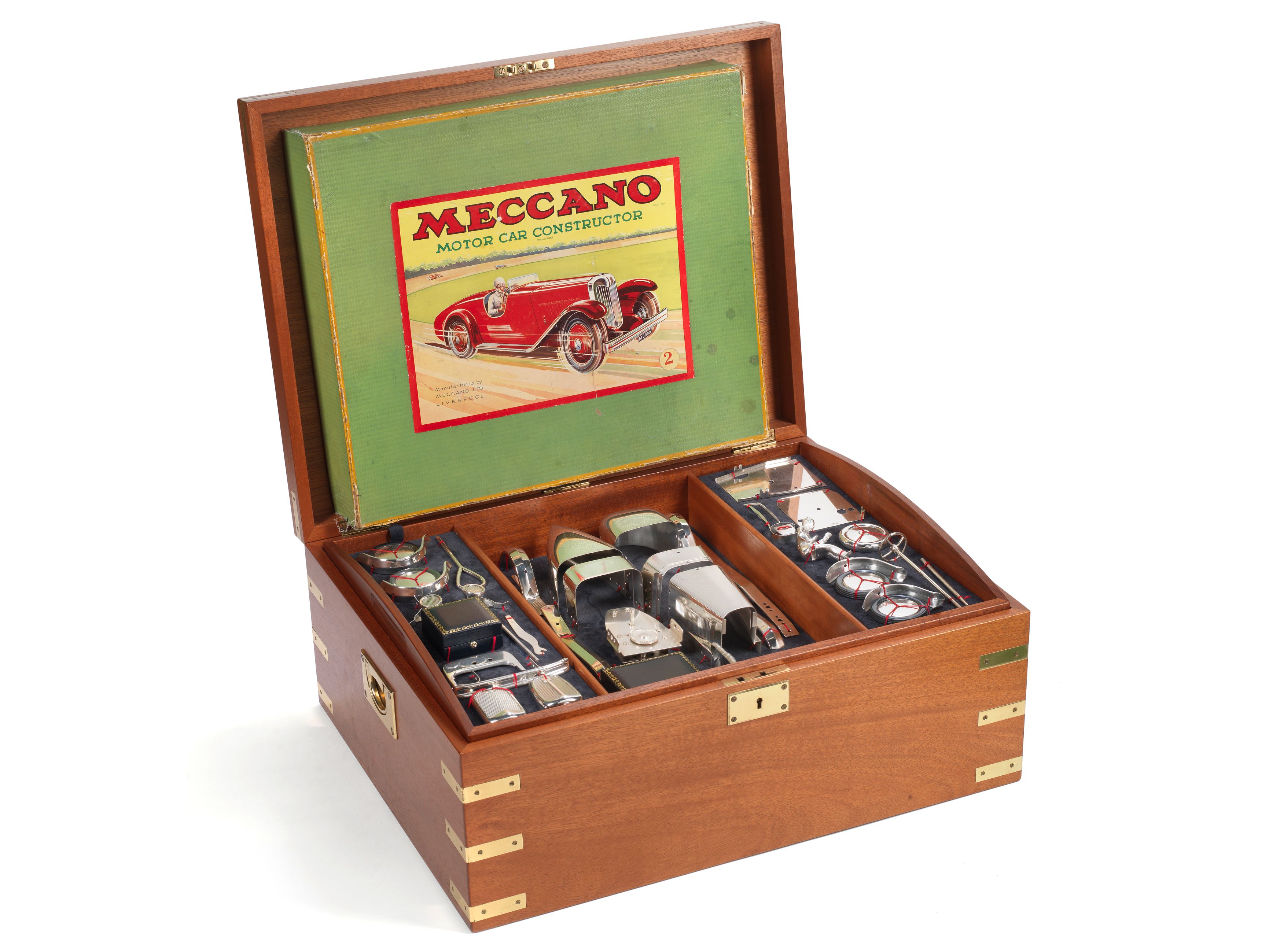 Bonhams : A boxed silver Meccano motor car constructor kit together ...