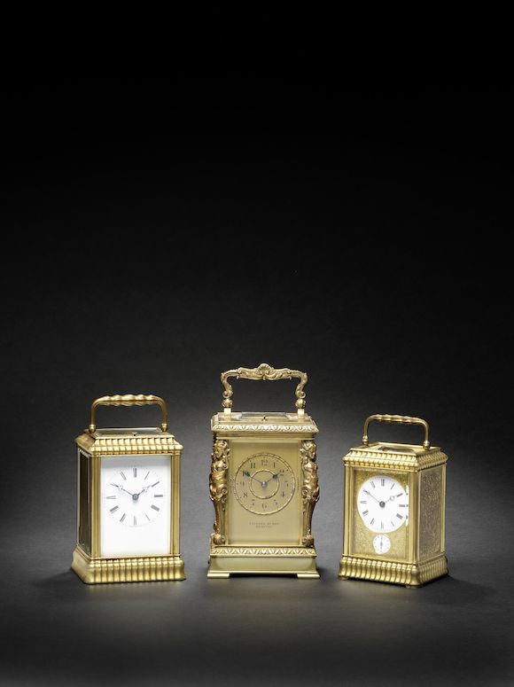 Bonhams : A fine late 19th century French brass Caryatid-style carriage ...