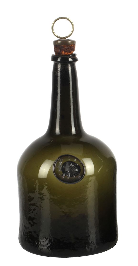 Bonhams : A sealed wine bottle, dated 1773