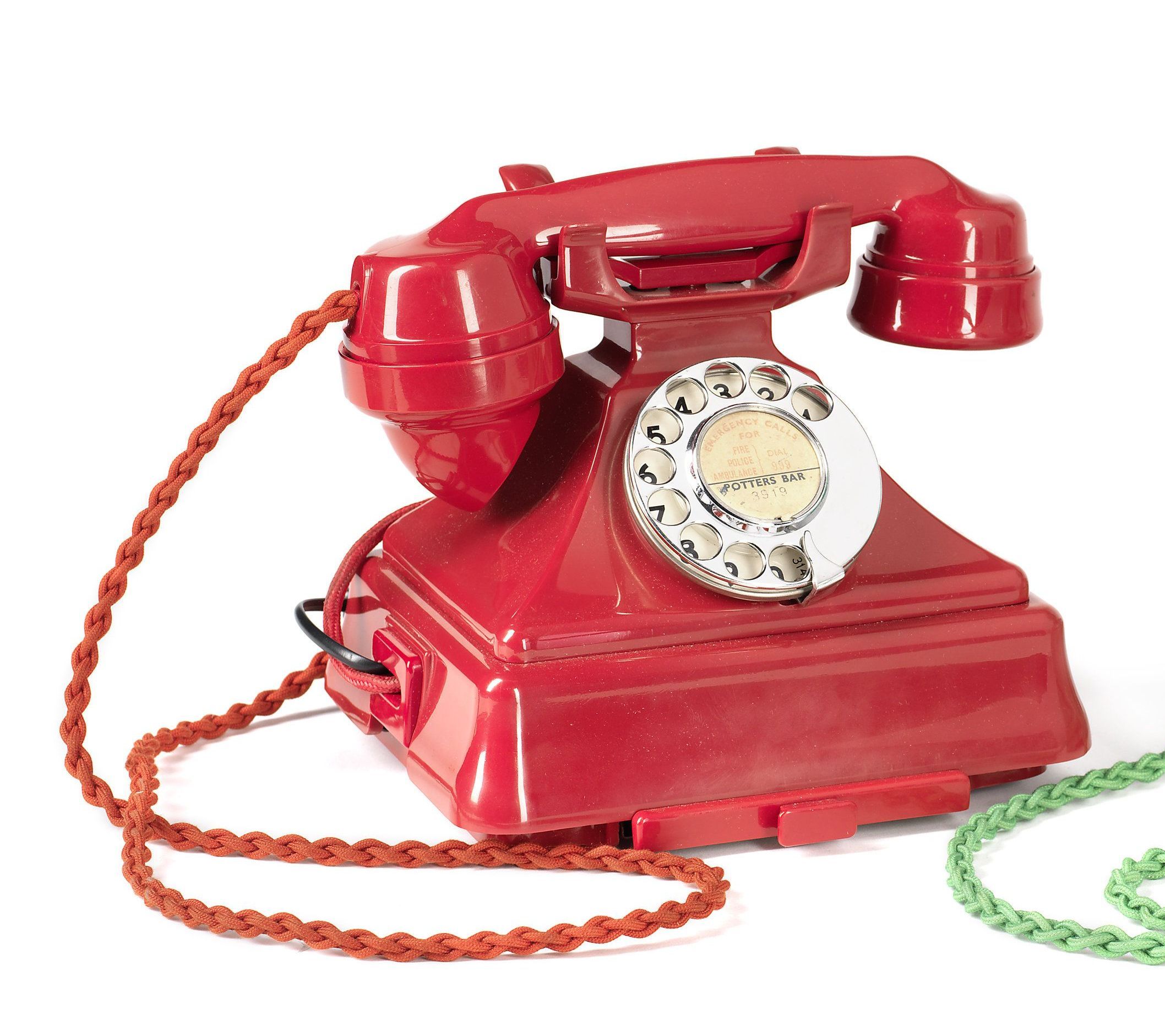 Bonhams : A good type 200 red bakelite telephone-on-bellbox, English ...