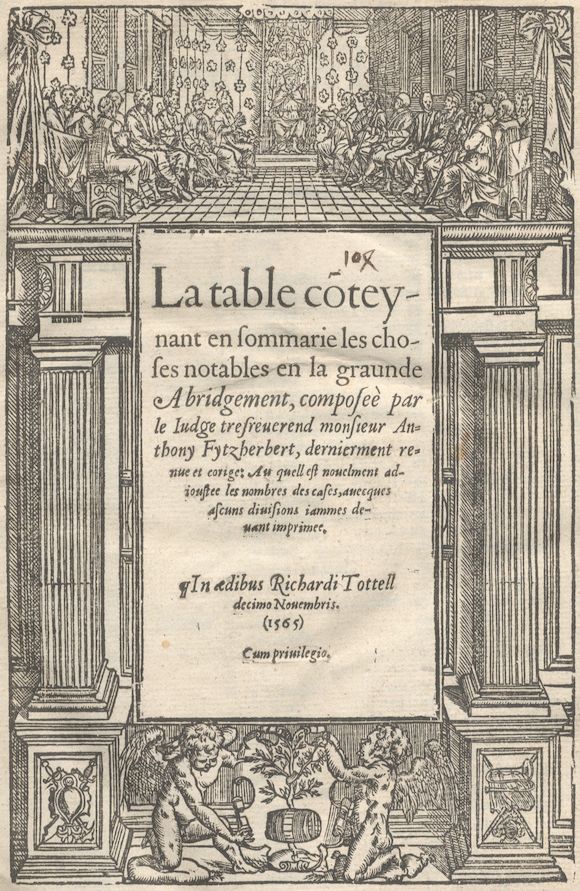 Bonhams : RASTELL (JOHN) La table co[n]teynant en sommarie les choses ...