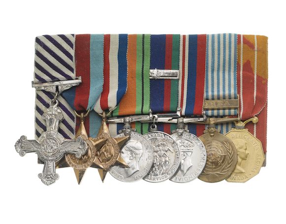Bonhams : A Second World War D.F.C. group of eight to Major K.J.Wallace ...