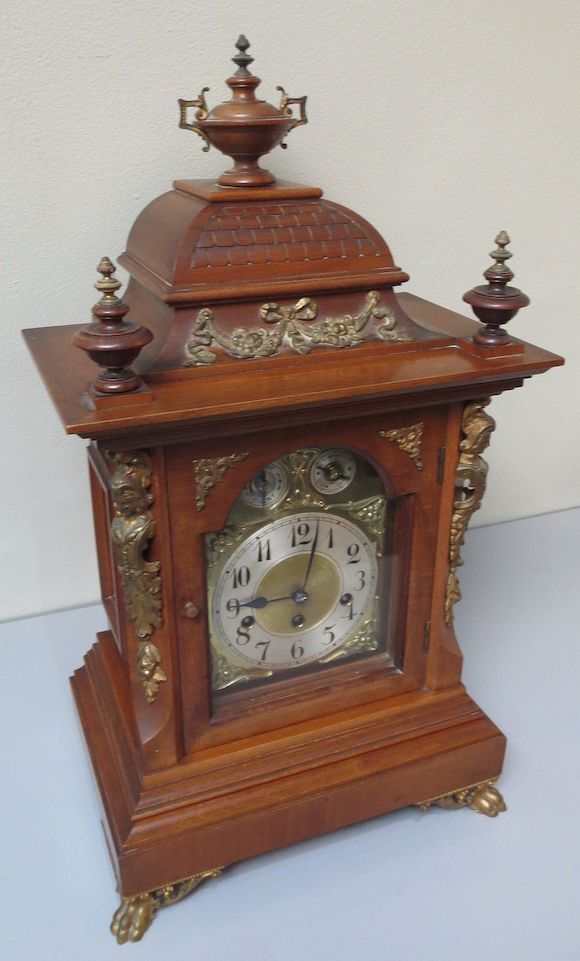 Bonhams A Late Victorian Walnut Cased Chiming Bracket Clock