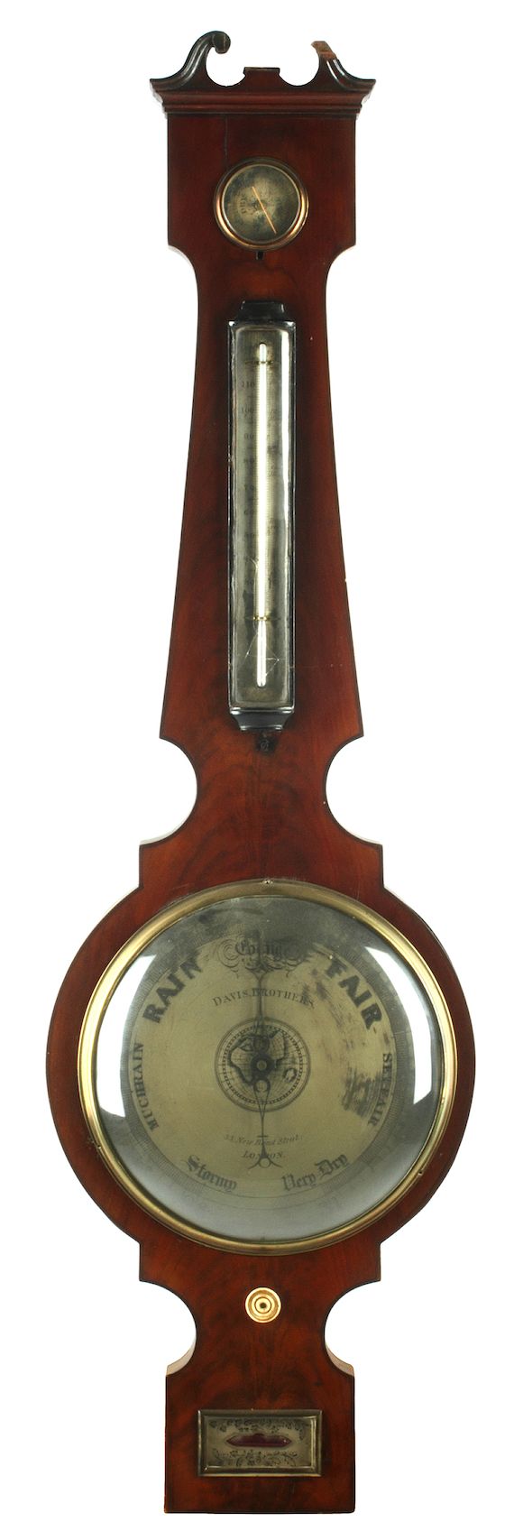 Bonhams : A 19th Century mahogany wheel barometer Signed Davis Bros. London