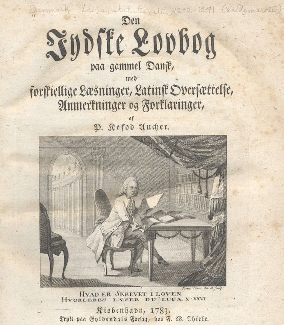 Bonhams : LETH (CHRISTIAN) Register over Kong Christian V. Danske Lov ...