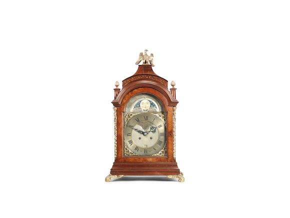 Bonhams : A brass mounted mahogany table clock in the Georgian style ...