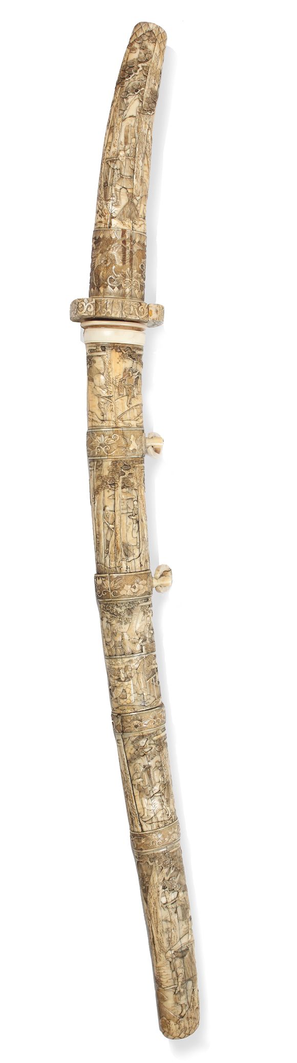 Bonhams : A Japanese bone hilted and sheathed tachi