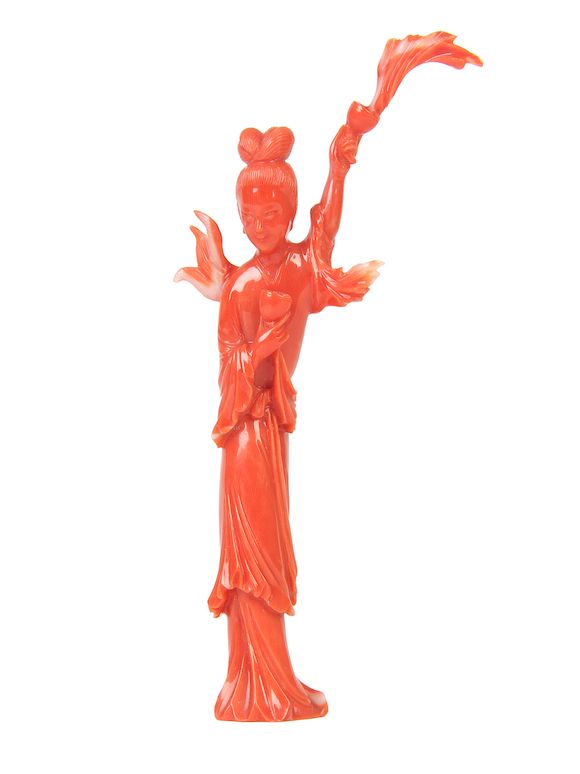 Bonhams : A coral figure of a lady