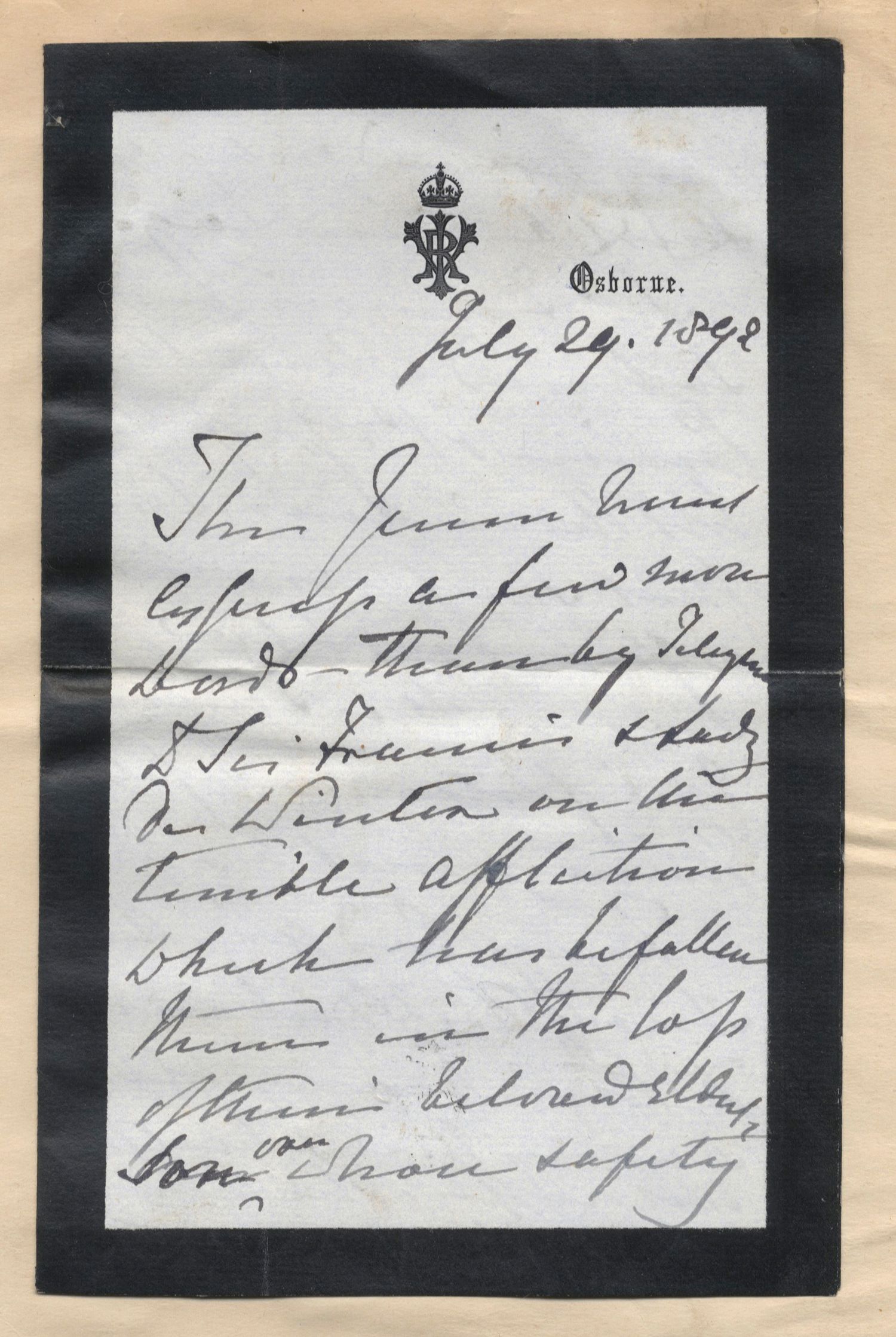 Bonhams : VICTORIA and EDWARD VII Autograph letters by Queen Victoria ...