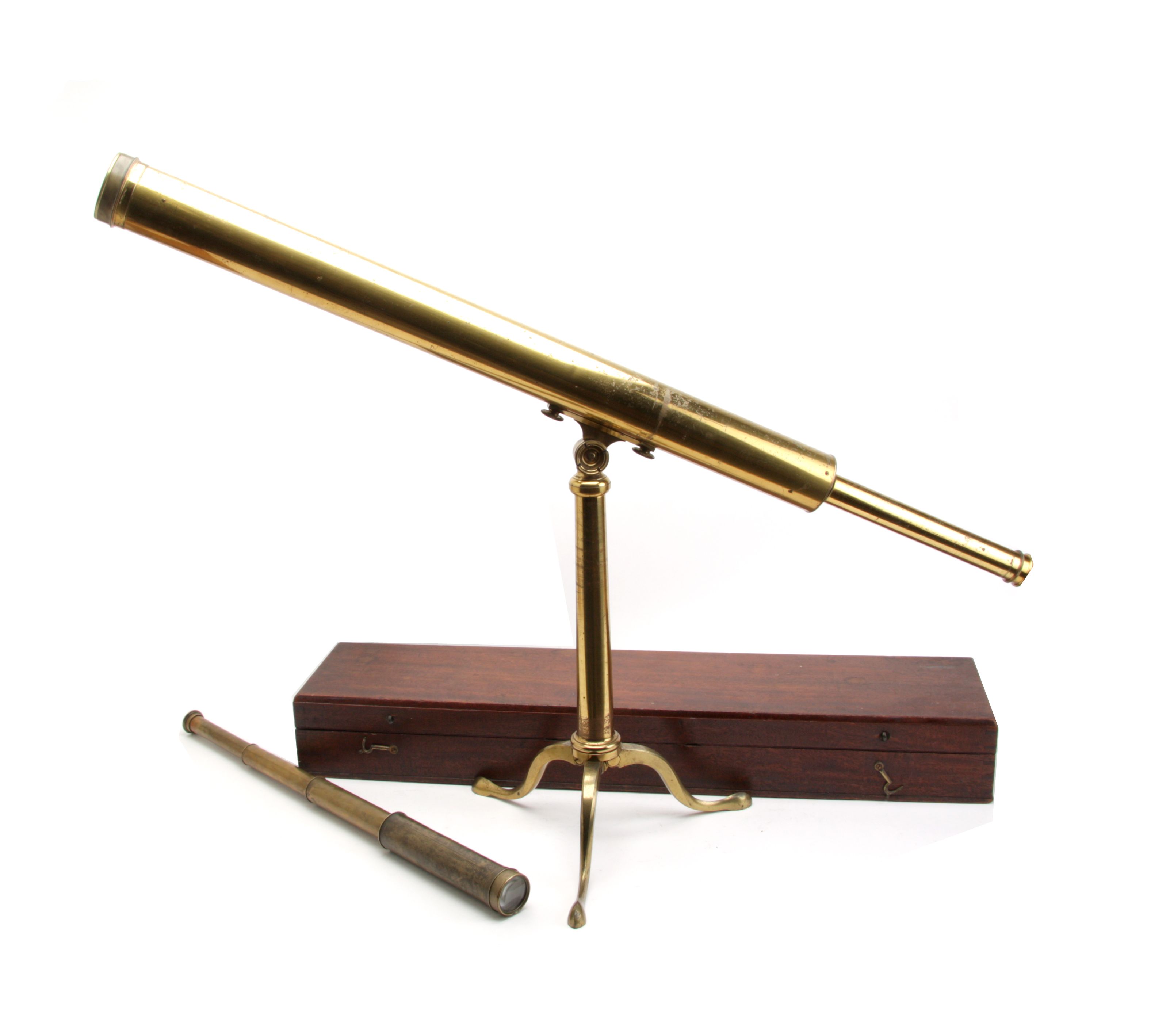 Bonhams : A 19th century brass 2 inch table telescope Engraved Dollond ...