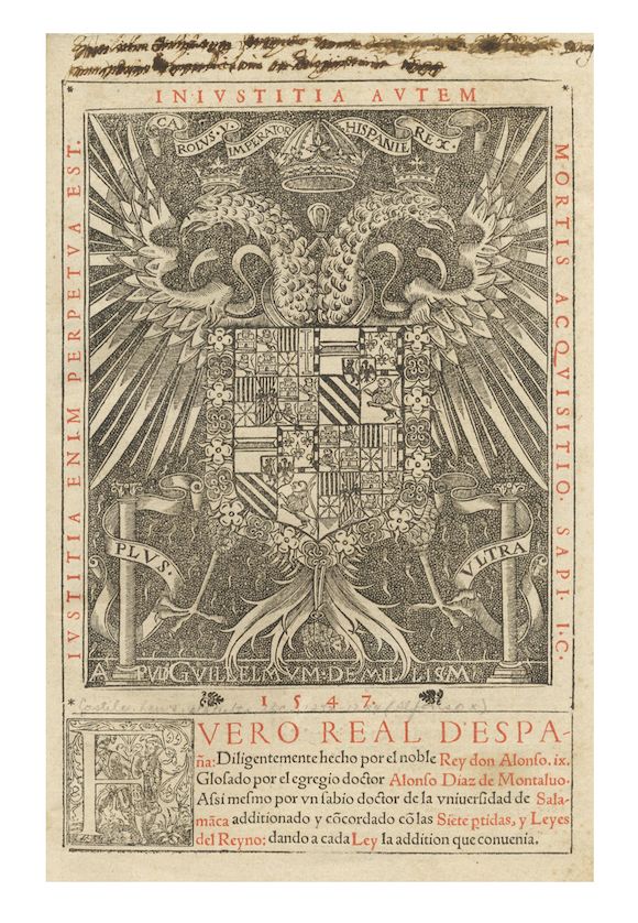 Bonhams : ALFONSO X, King of Castille & Leon DIAZ DE MONTALVO (ALFONSO ...