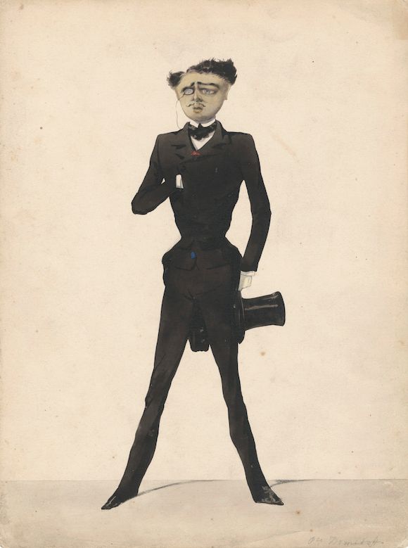 Bonhams : FRENCH CARICATURE A good series of 5 original pen, ink and ...