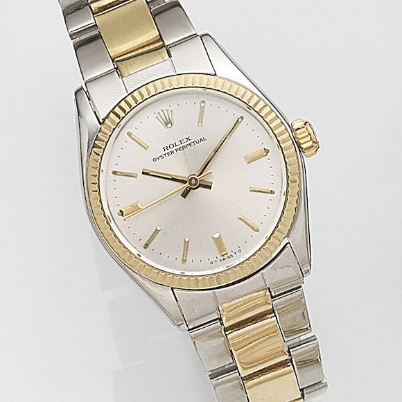 Bonhams : Rolex. A midsize stainless steel and gold automatic bracelet ...