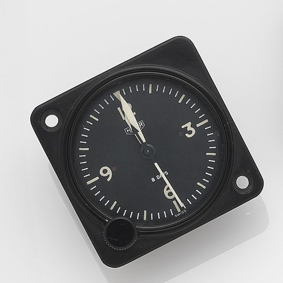 Bonhams : Heuer. A metal cased manual wind aircraft dashboard clock ...