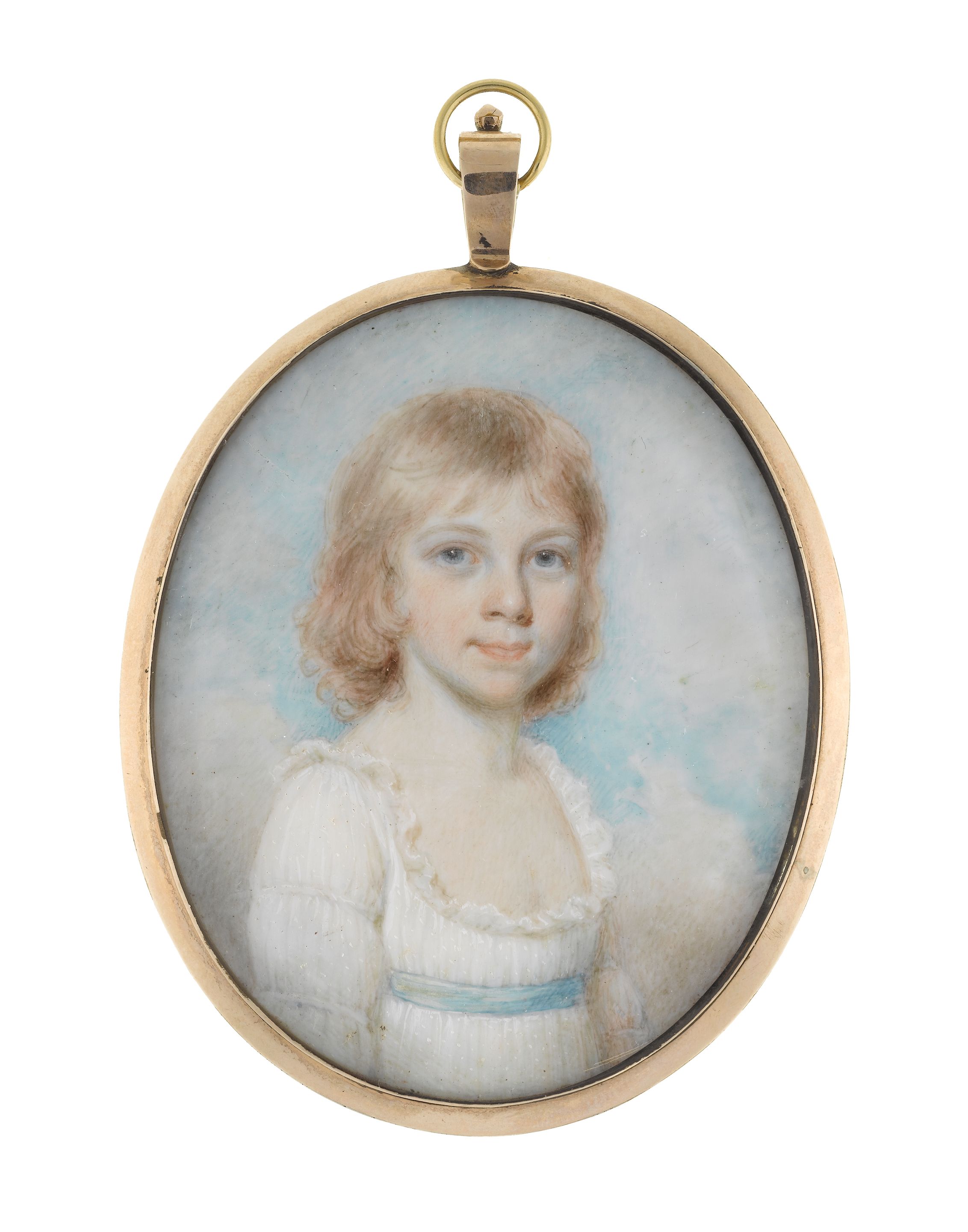 Bonhams : Henry Jacob Burch (British, born 1763) A Girl, wearing white ...