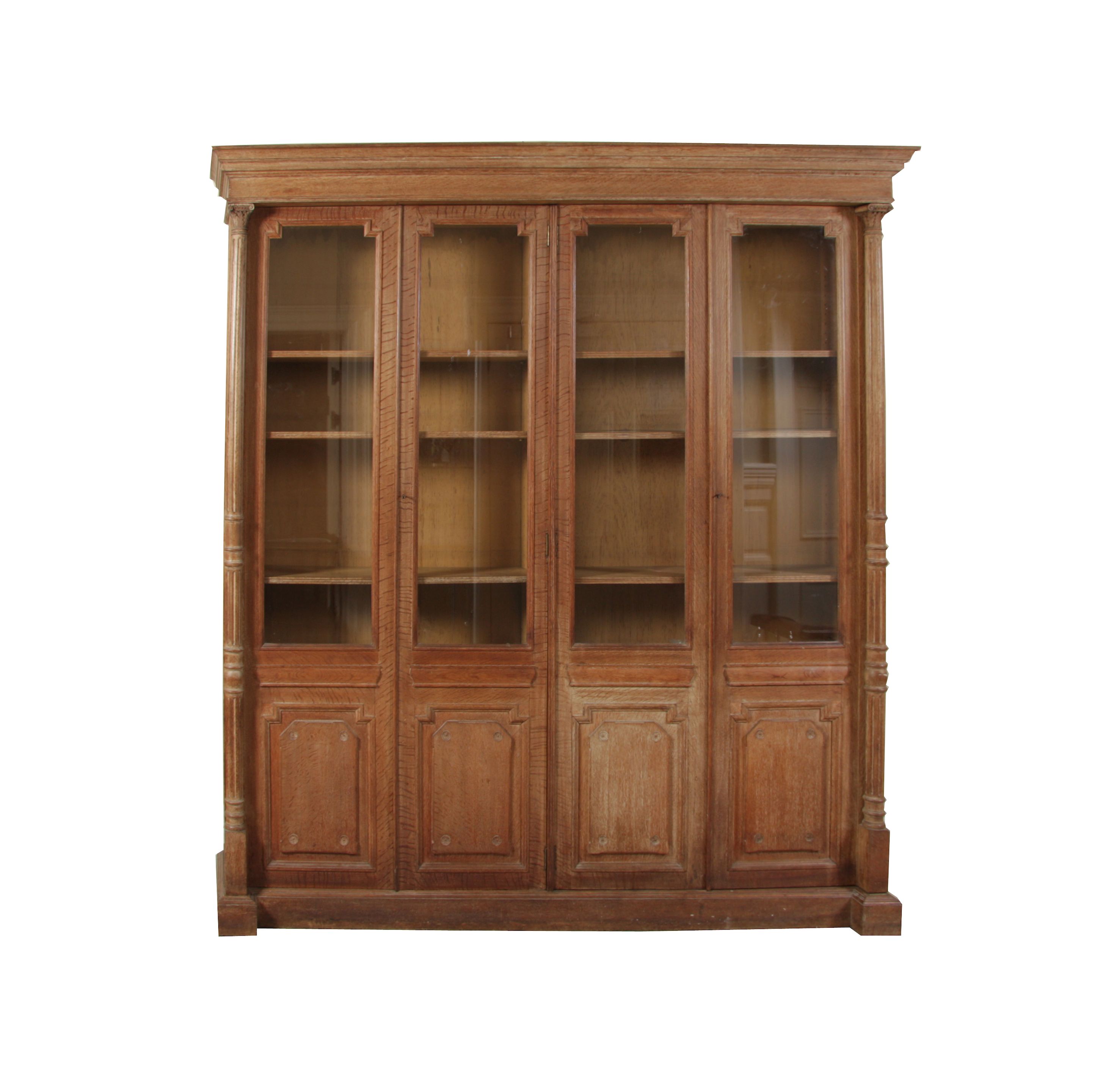 Bonhams : A late 19th/early 20th century limed oak bookcase