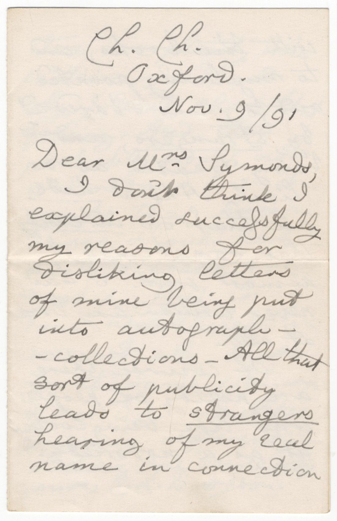Bonhams : DODGSON (CHARLES LUTWIDGE) Autograph letter signed (C.L ...