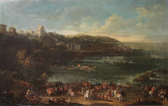 Bonhams : Roman School, circa 1700 The entry of Pope Innocent XII at ...