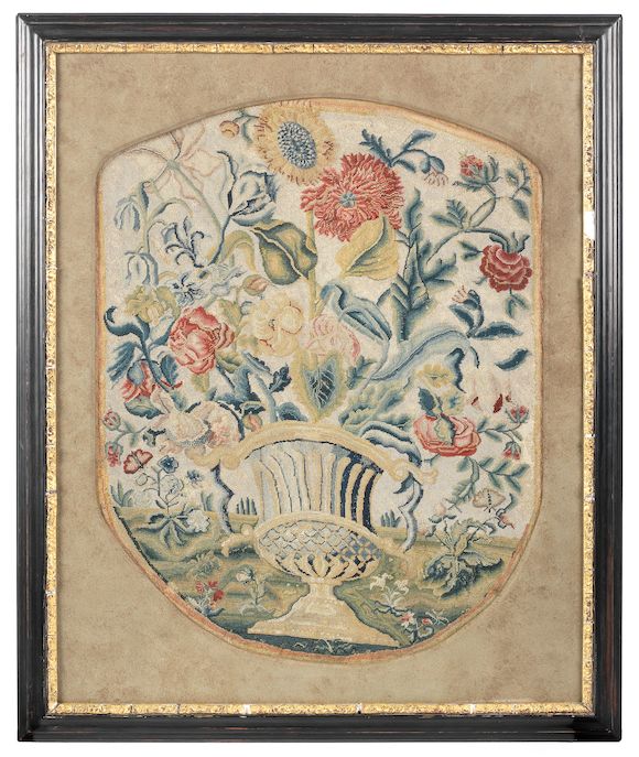 Bonhams : An early 18th century petit-point needlework panel